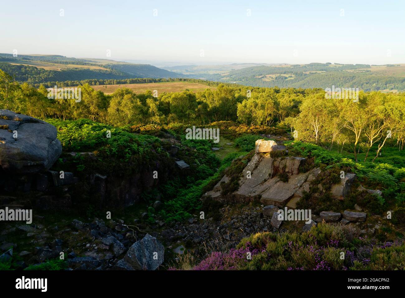 Derbyshire england summer quarry hi-res stock photography and images ...