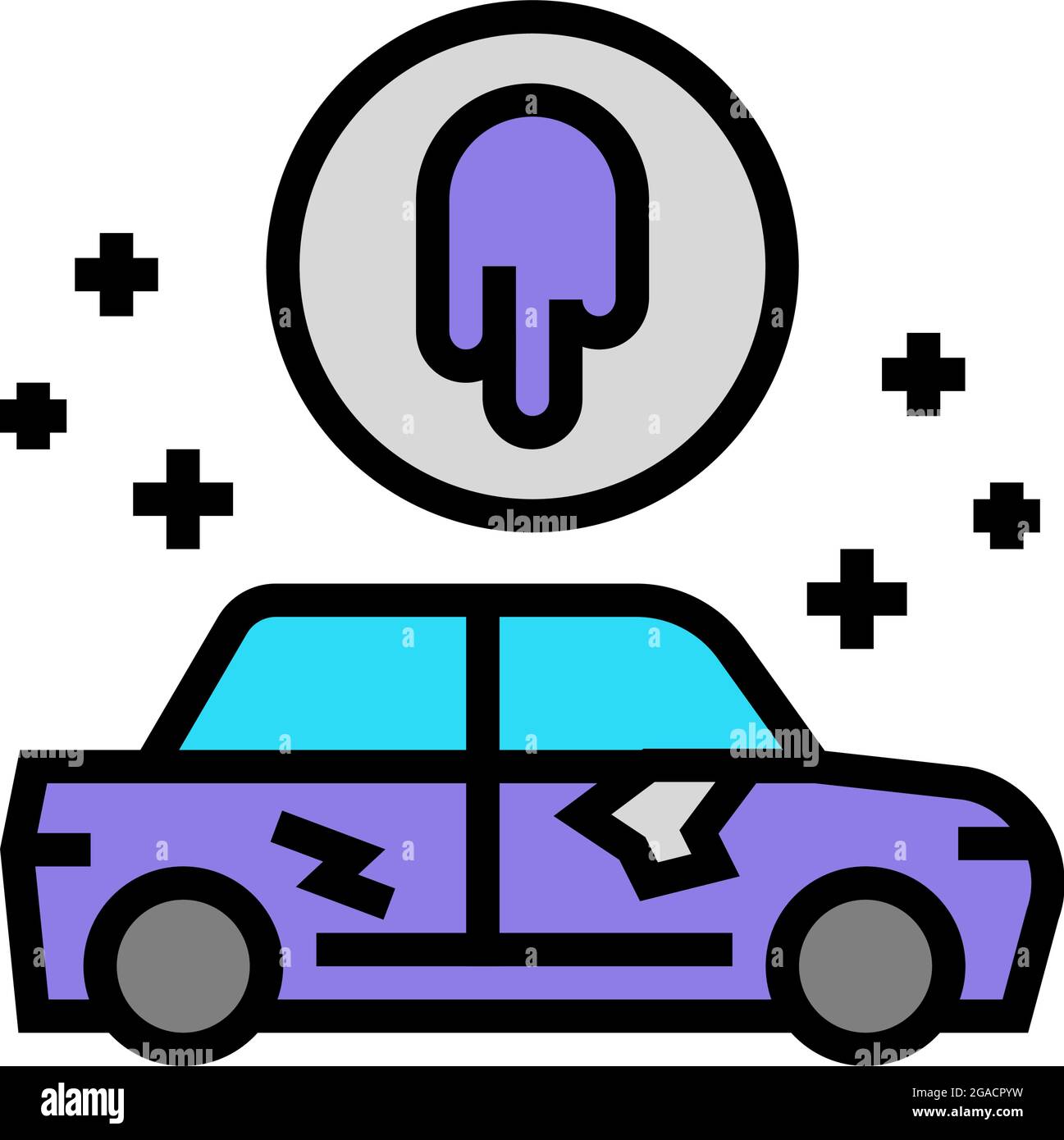 Body damage repair color icon hi-res stock photography and images - Alamy