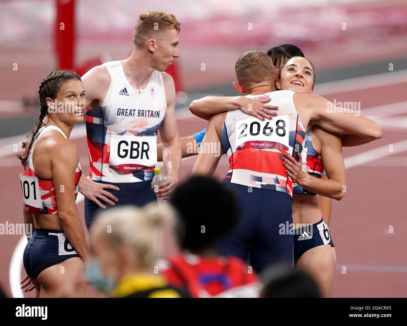 Great Britain's (left-right) Zoey Clark, Cameron Chalmers, Joseph Brier ...
