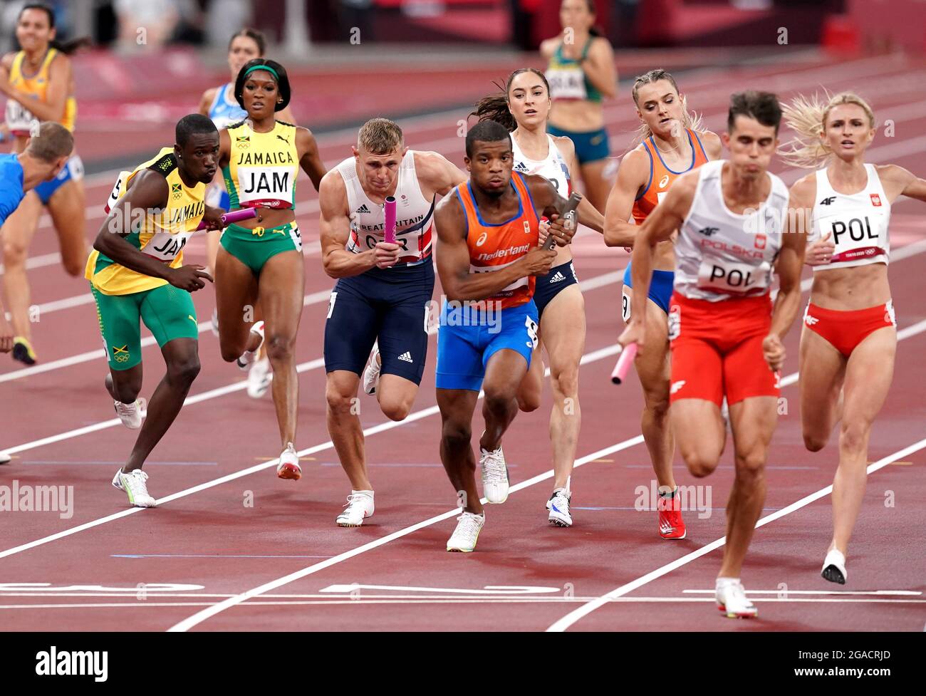 Great Britain's Cameron Chalmers (centre left) in action during the ...