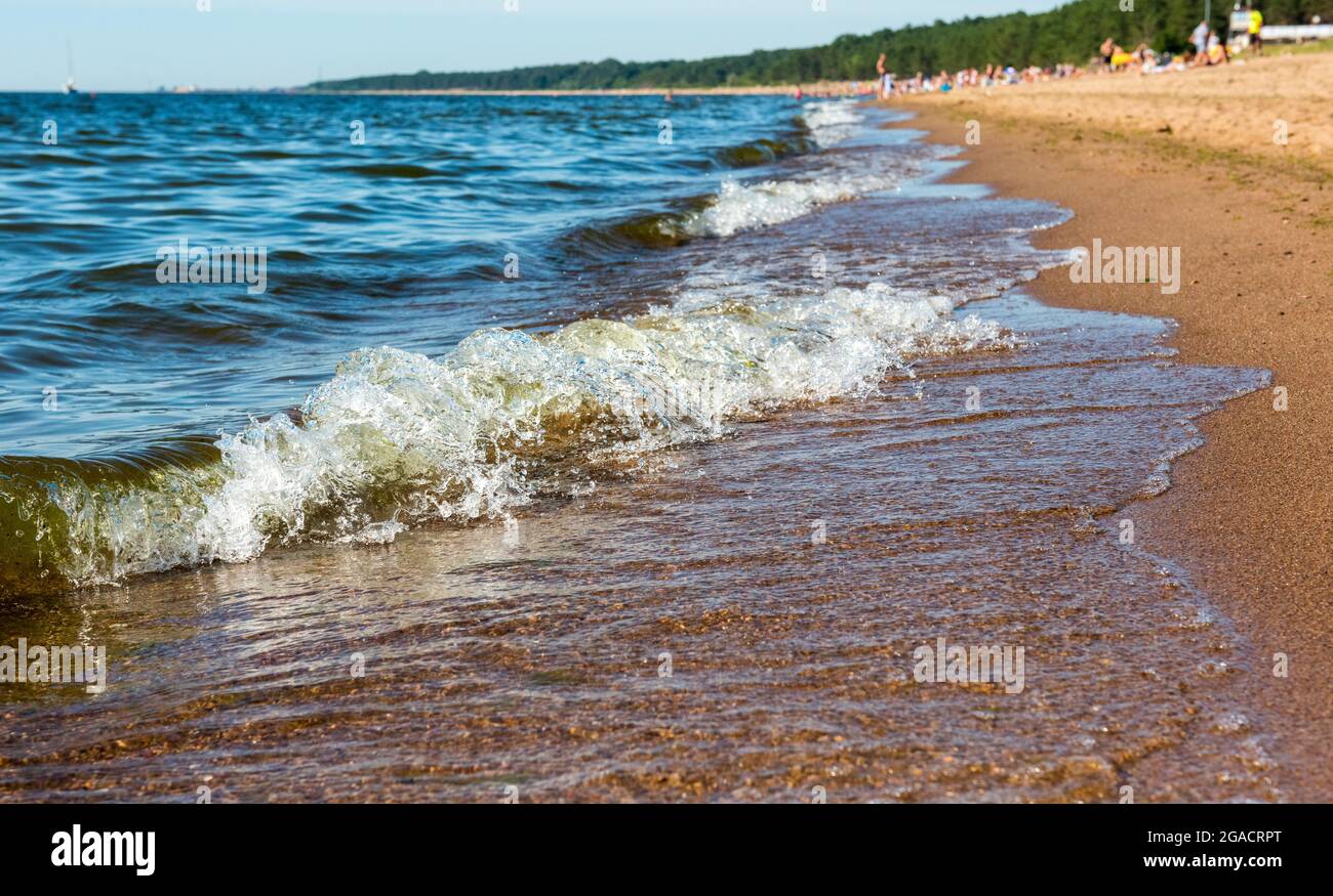 Baltic Sea Latvia with people summer Saulkrasti Stock Photo - Alamy