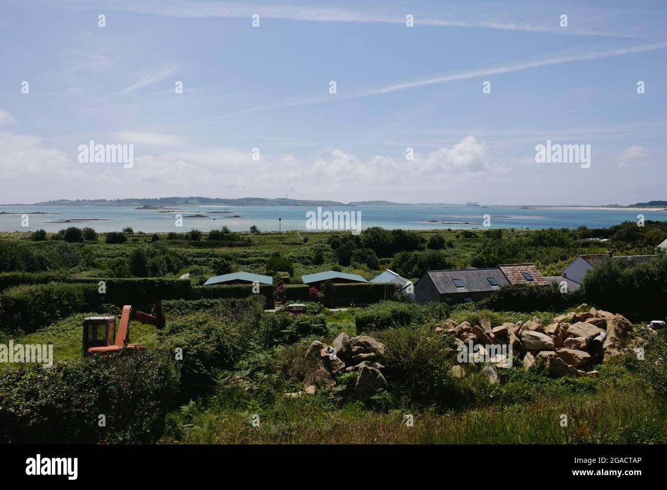 View from the Seven Stones Inn, St Martin's island, Isles of Scilly ...