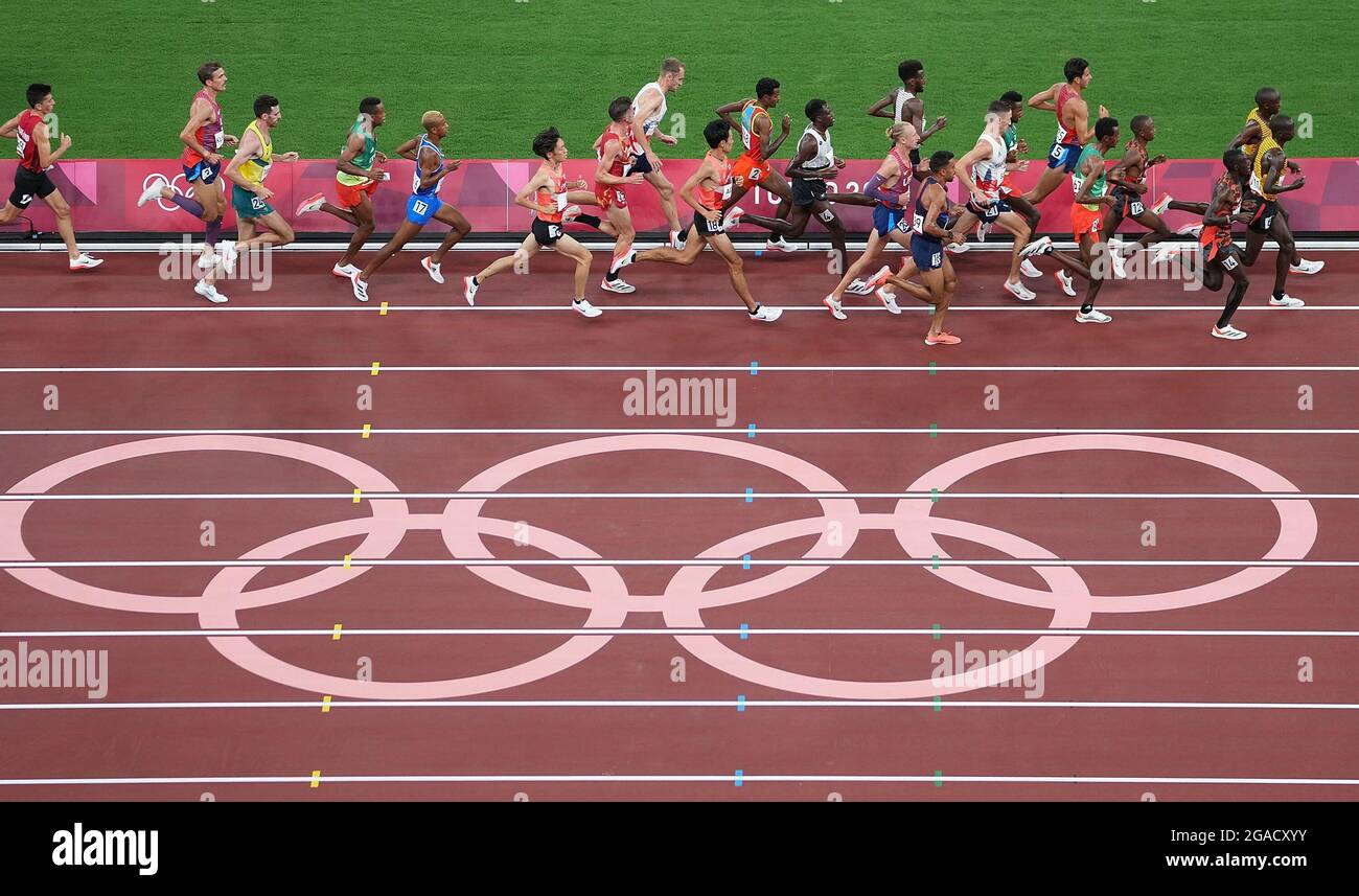 Tokyo, Japan. 30th July, 2021. Athletes compete during the men's 10000m ...