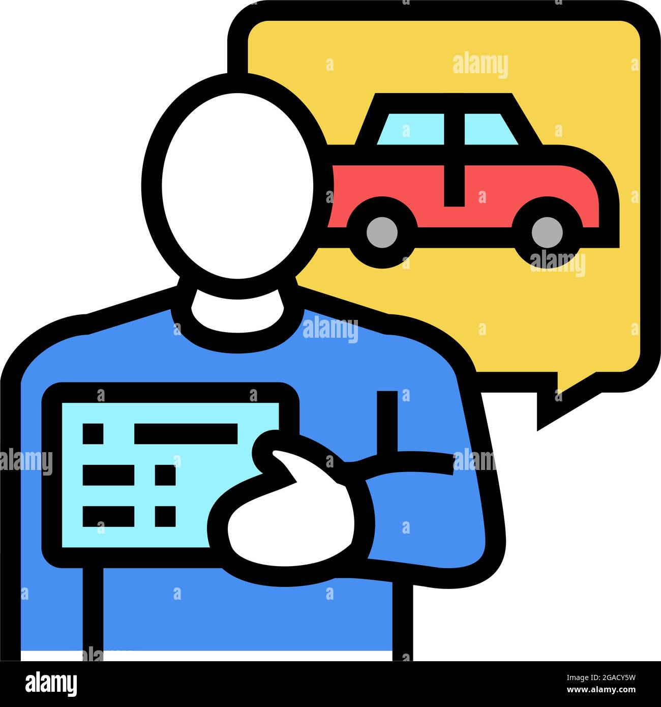 getting drivers license color icon vector illustration Stock Vector ...