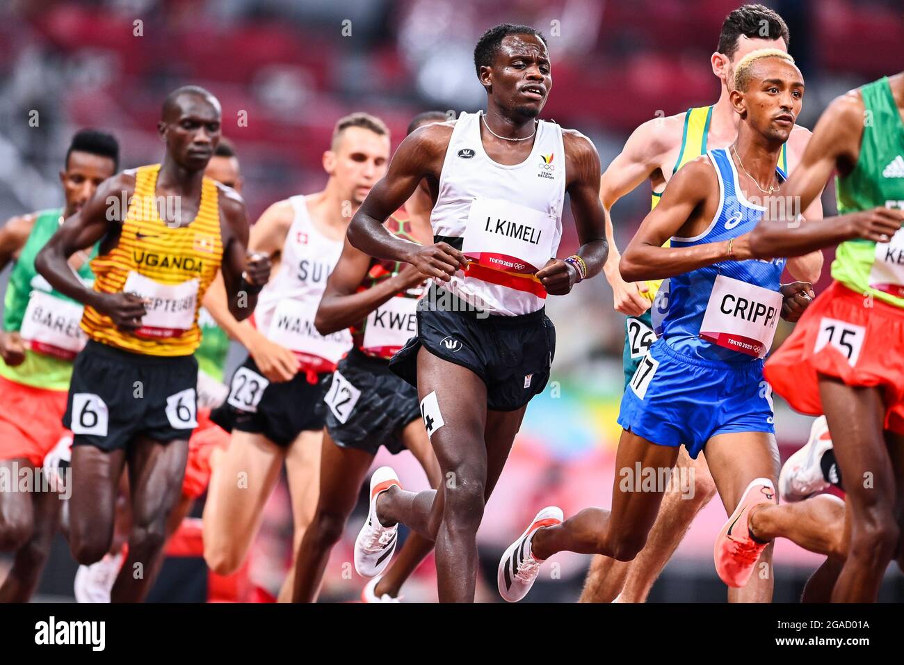 Belgian Isaac Kimeli pictured in action during the finals of the men's ...