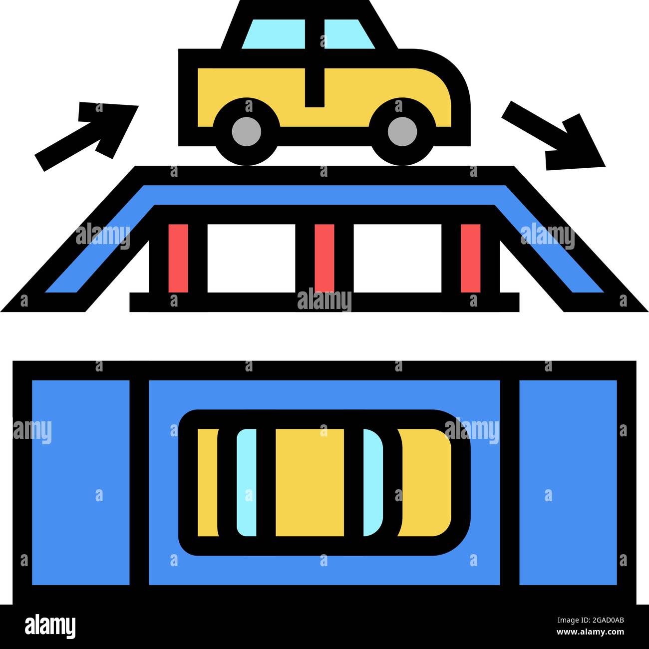 overpass passage color icon vector illustration Stock Vector Image ...