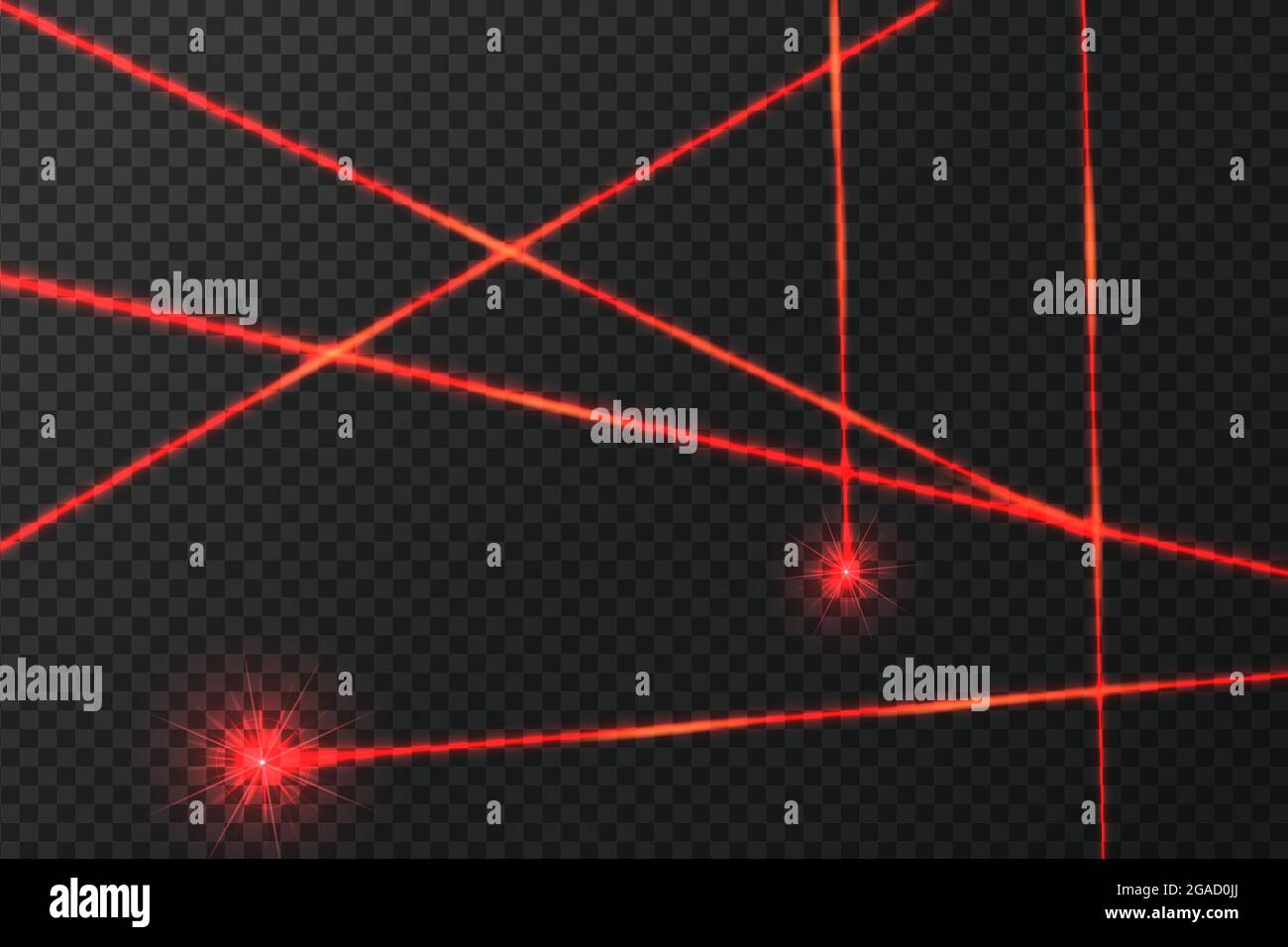 Art design shine light ray.Intersecting glowing laser security beams ...