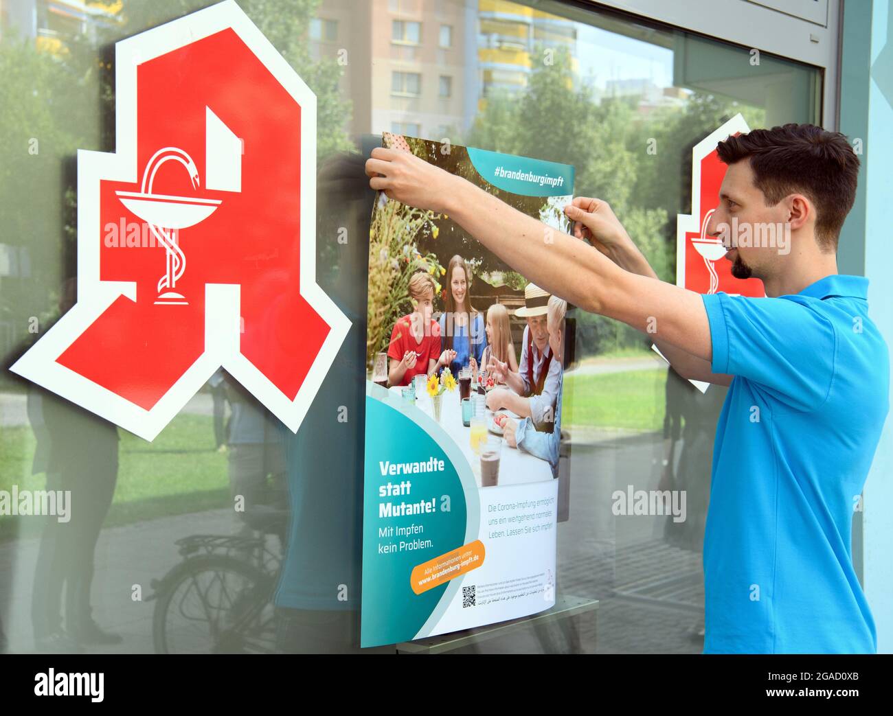 Potsdam, Germany. 30th July, 2021. Pharmacist Andreas Butans from the ...