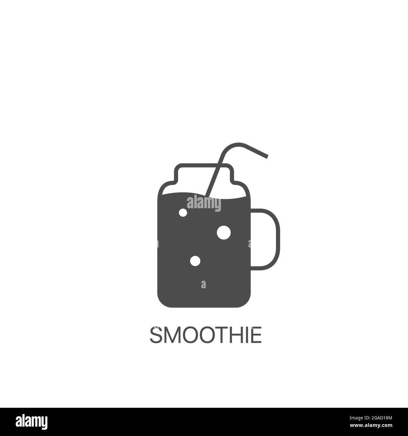 Smoothie line icon. Symbol of detox diet and healthy lifestyle Stock ...