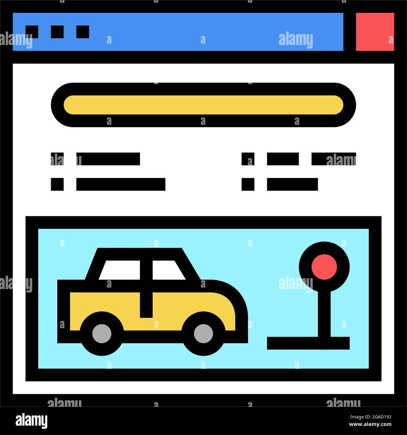 online driving school lesson color icon vector illustration Stock ...