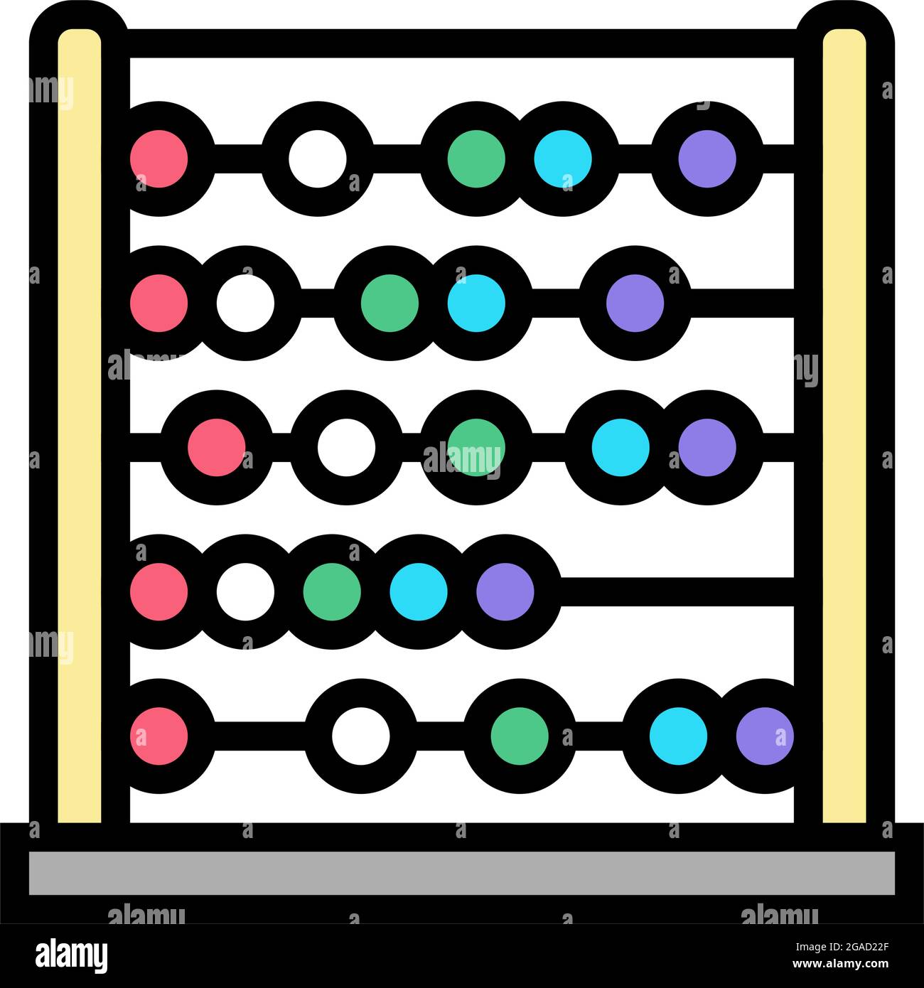 abacus kindergarten color icon vector illustration Stock Vector Image ...