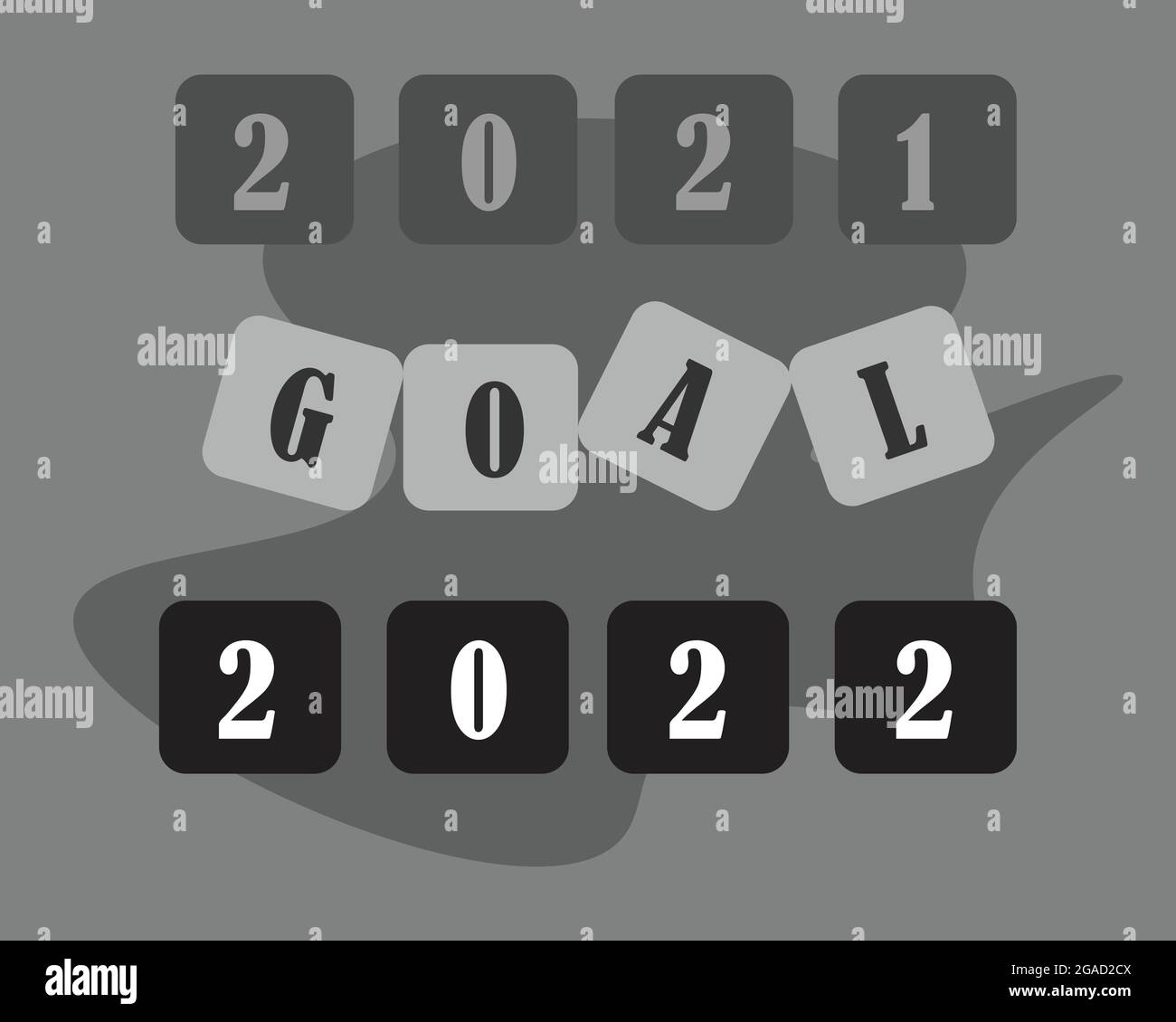 Banner vector for new year goal celebration with grey background Stock ...
