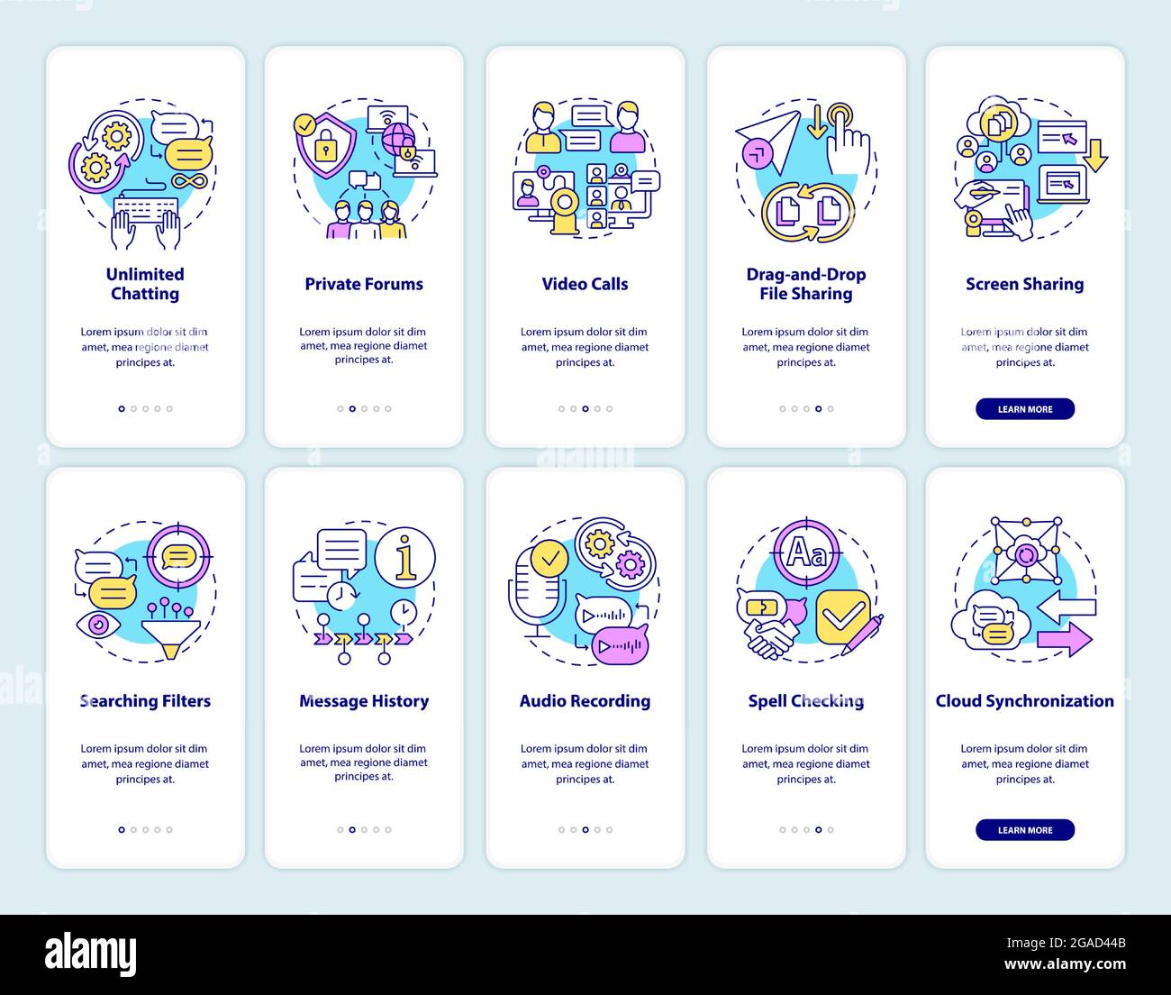 Instant message screen Stock Vector Images - Alamy