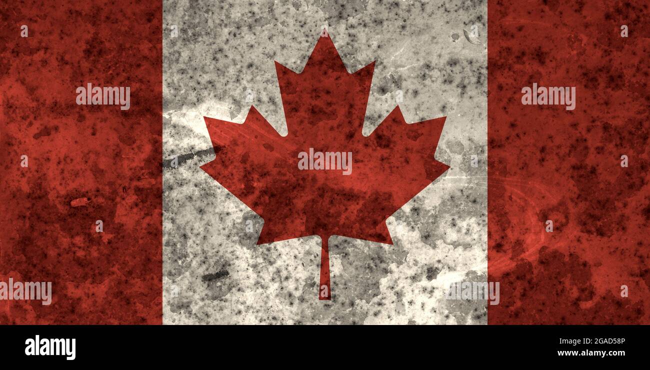 Canada aged flag grunge background illustration - High quality detailed ...