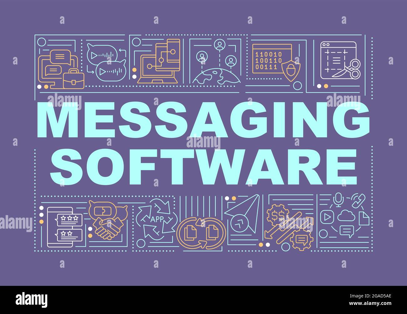 Messeger word concepts banner. Online communication service ...