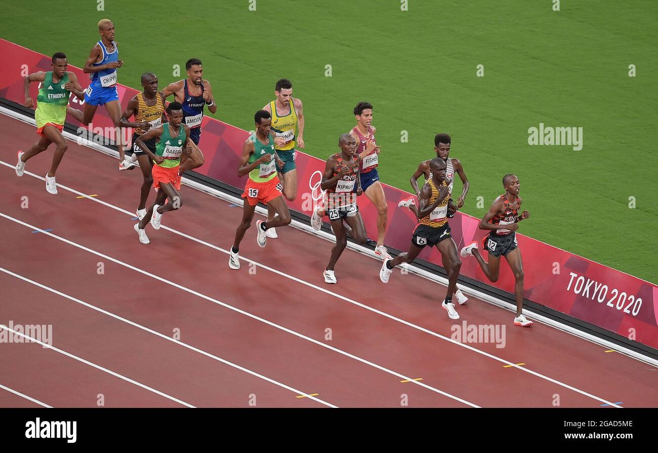 Tokyo, Japan. 30th July, 2021. Athletes compete during the men's 10000m ...
