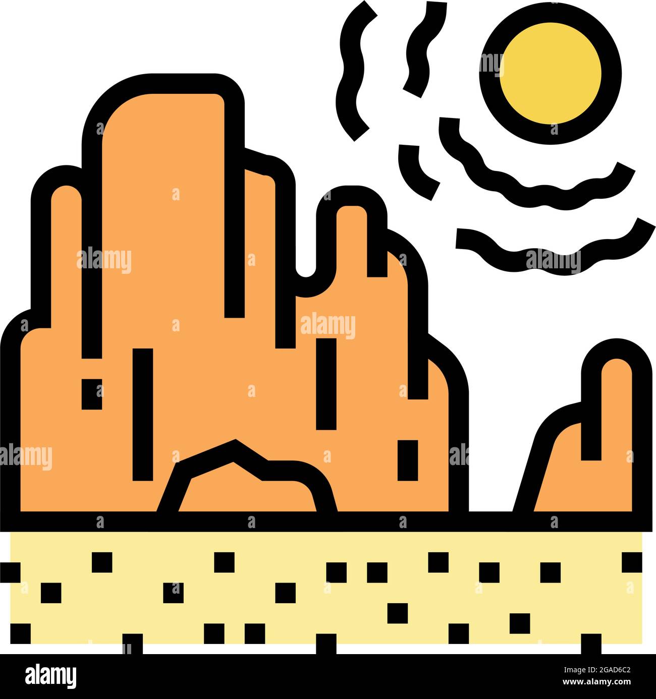 drought land color icon vector illustration Stock Vector Image & Art ...