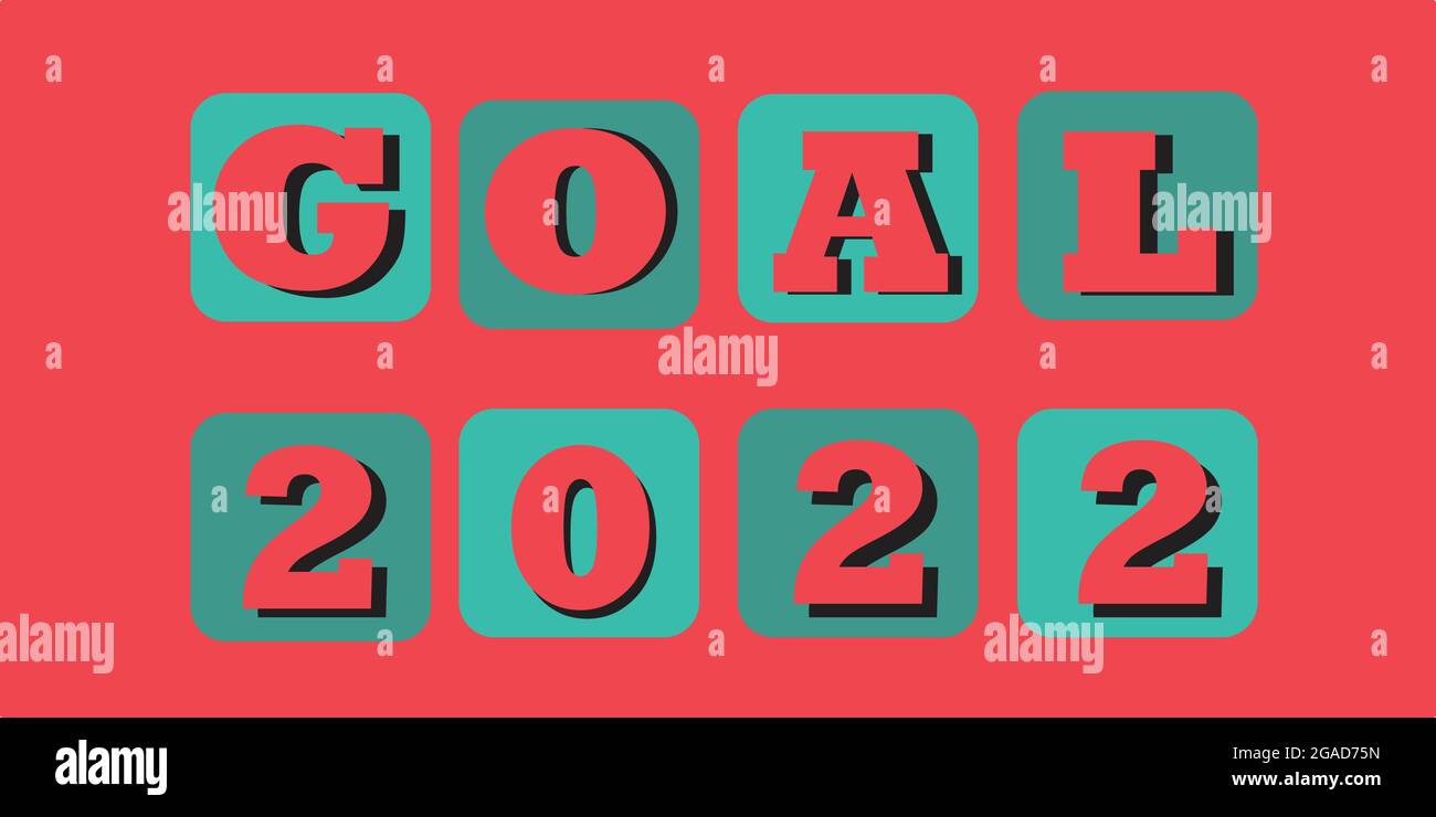 Banner vector for new year goal celebration with red background Stock ...