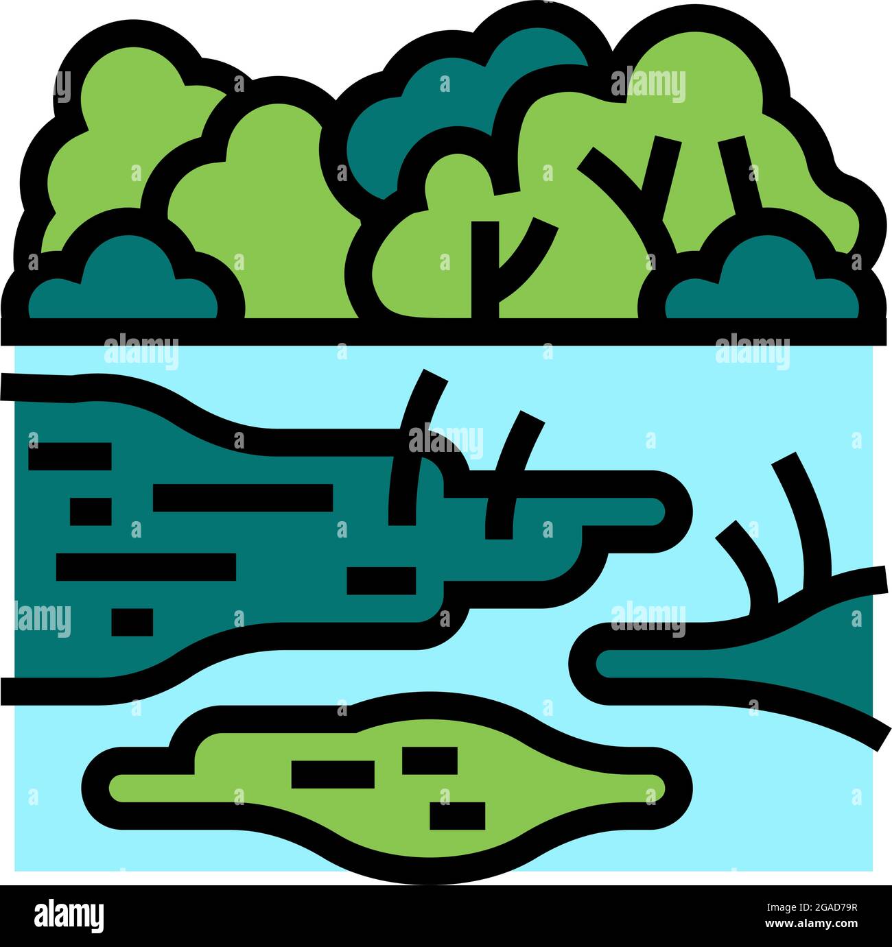 rainforest land color icon vector illustration Stock Vector Image & Art ...