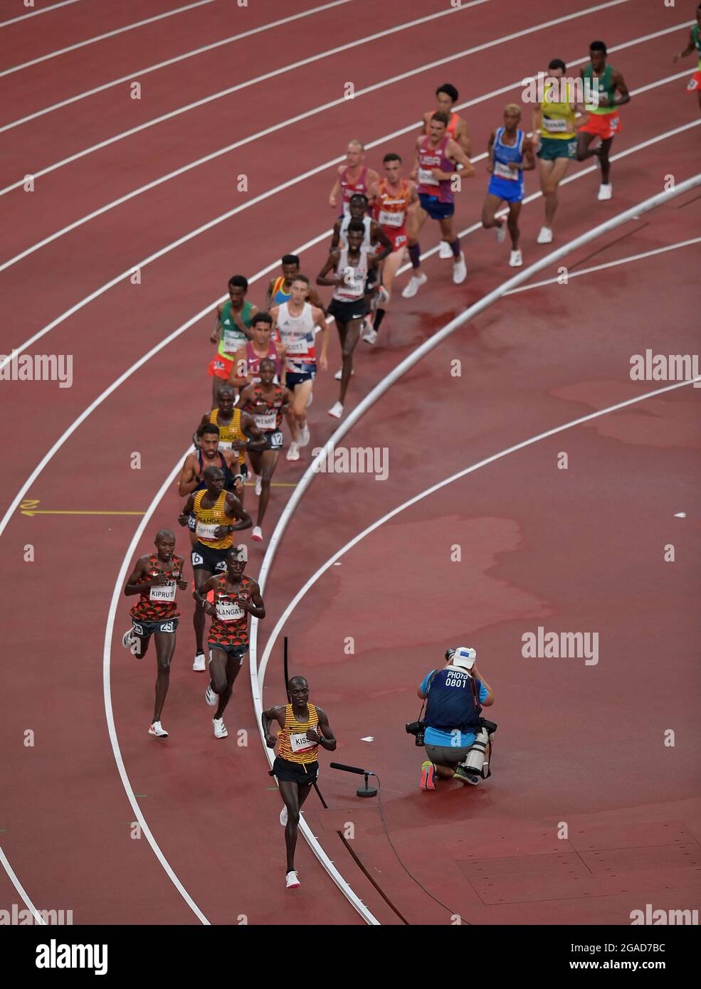 Tokyo, Japan. 30th July, 2021. Athletes compete during the men's 10000m ...