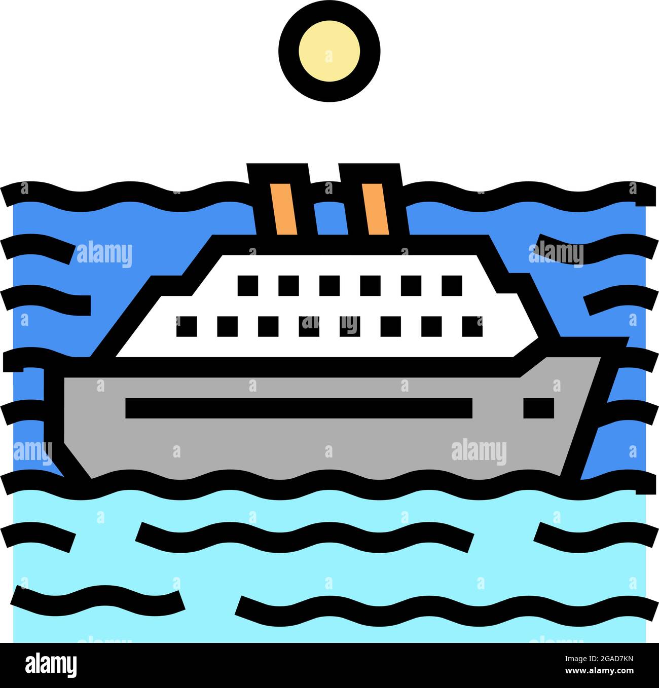 open ocean color icon vector illustration Stock Vector Image & Art - Alamy