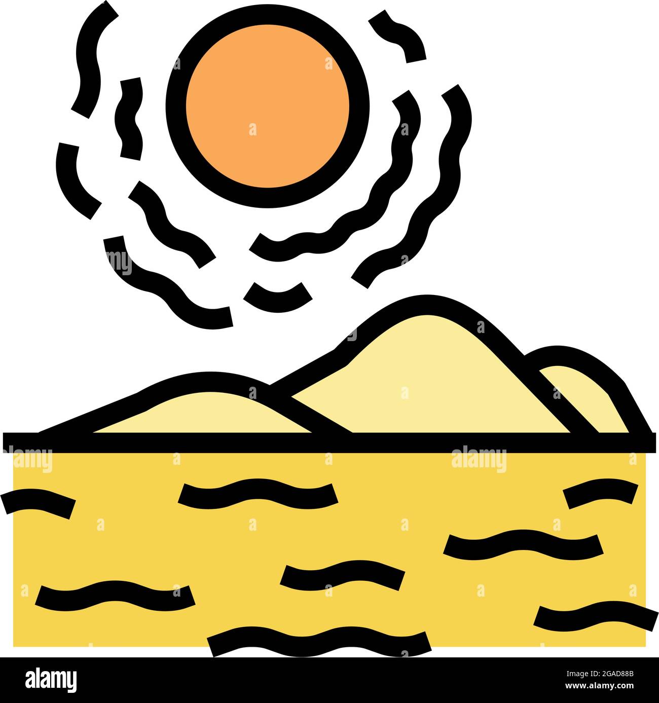 desert land color icon vector illustration Stock Vector Image & Art - Alamy