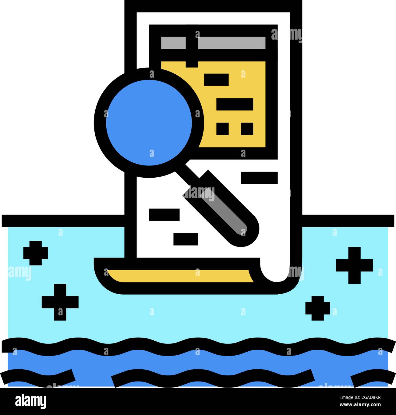 pool inspection services color icon vector illustration Stock Vector ...