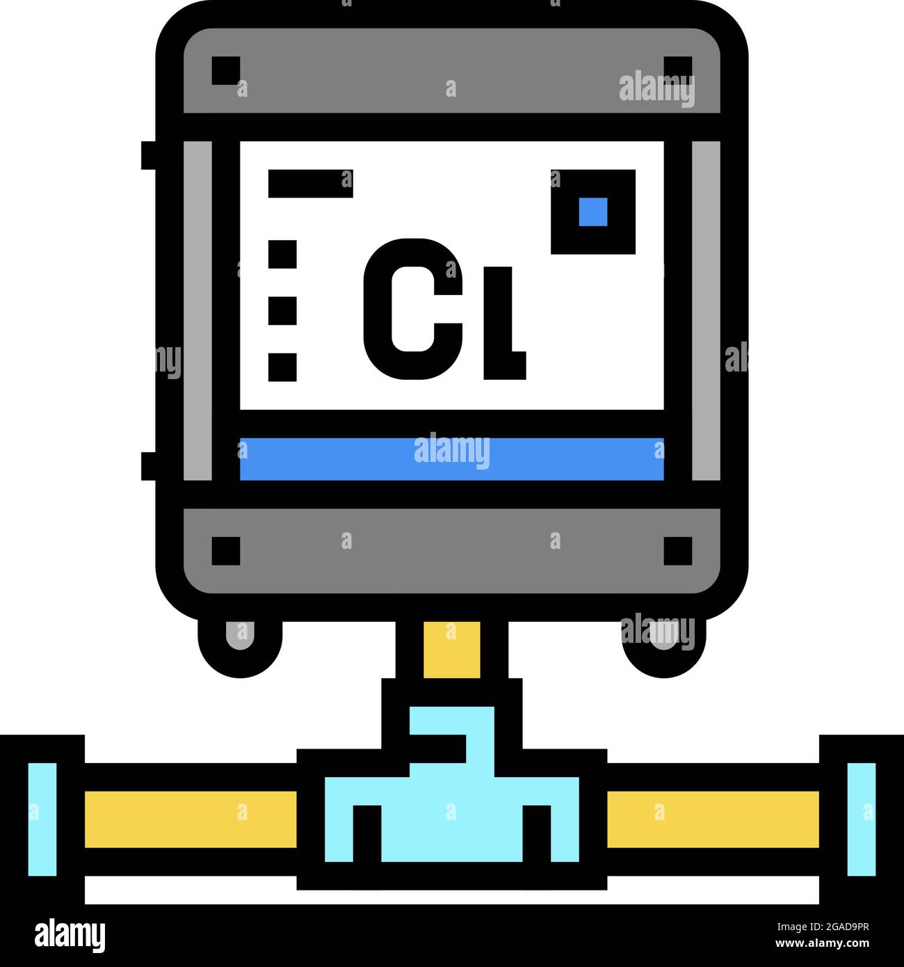 pool chlorine generator color icon vector illustration Stock Vector ...