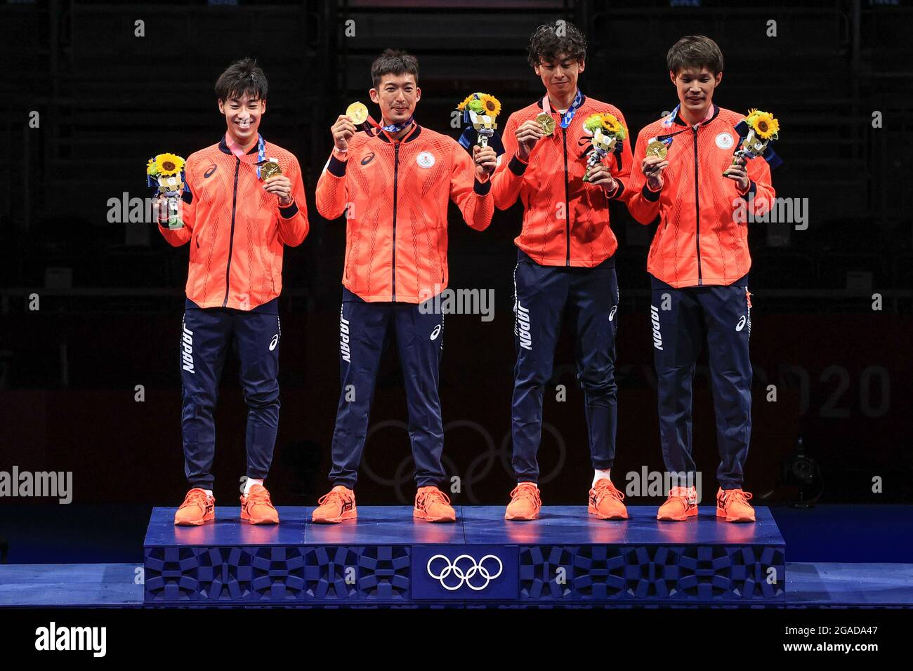 Chiba, Japan. 30th July, 2021. Japan team group (JPN) Fencing : Men's ...