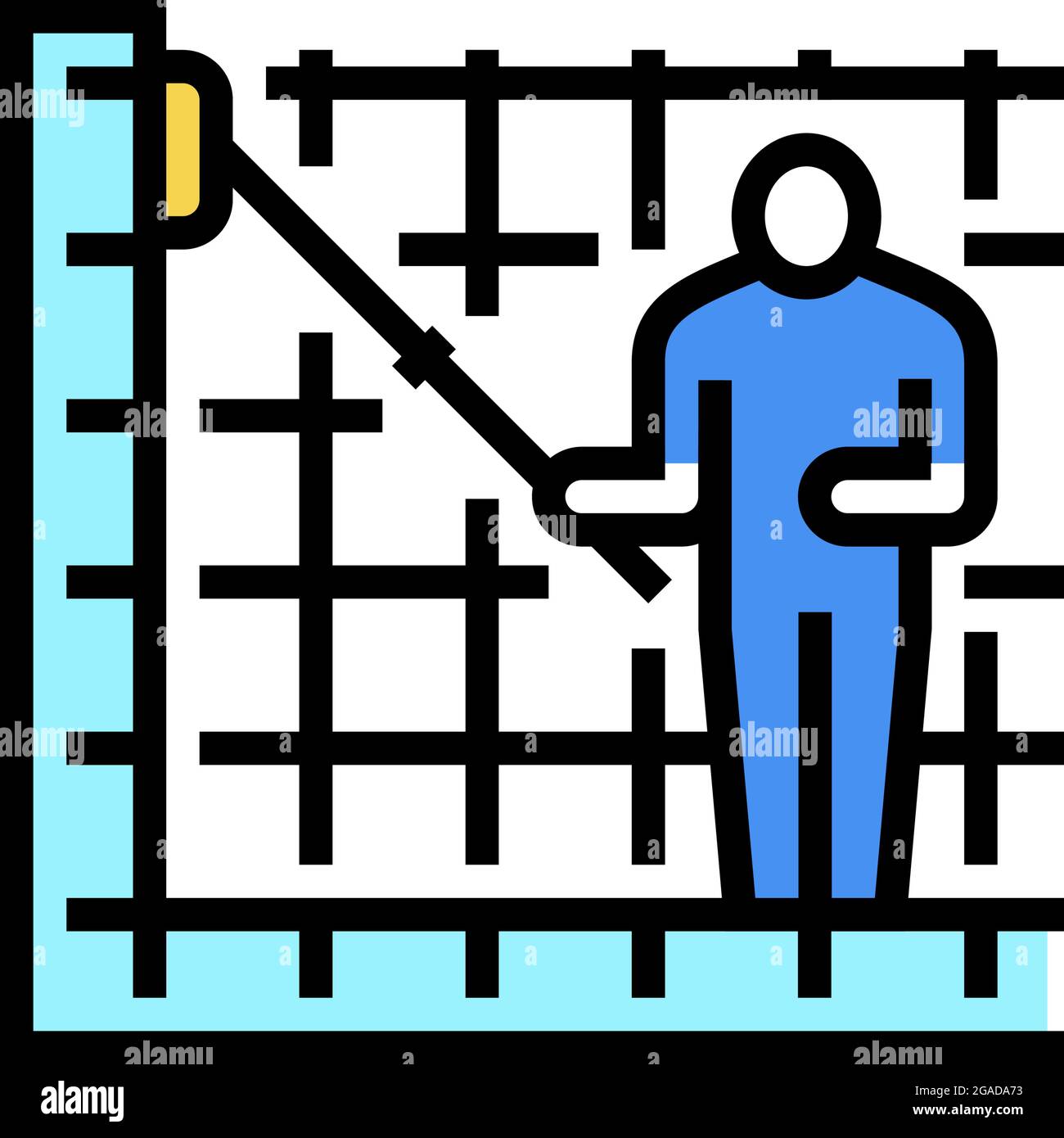 cleaning pool walls color icon vector illustration Stock Vector Image ...