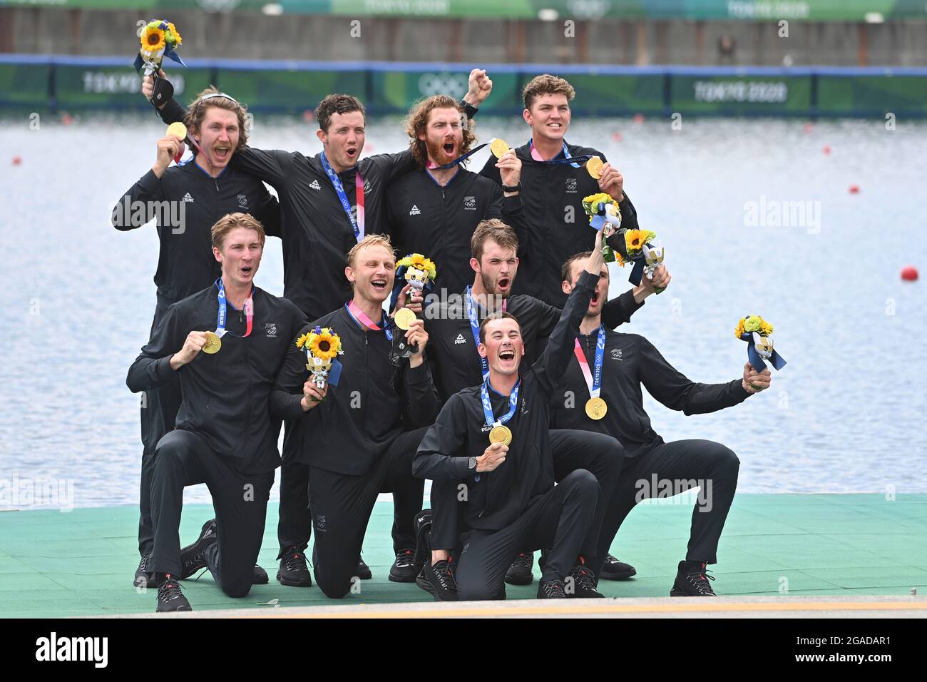 Award ceremony: Team New Zealand, (NZL) Sieger, winner, Olympic ...