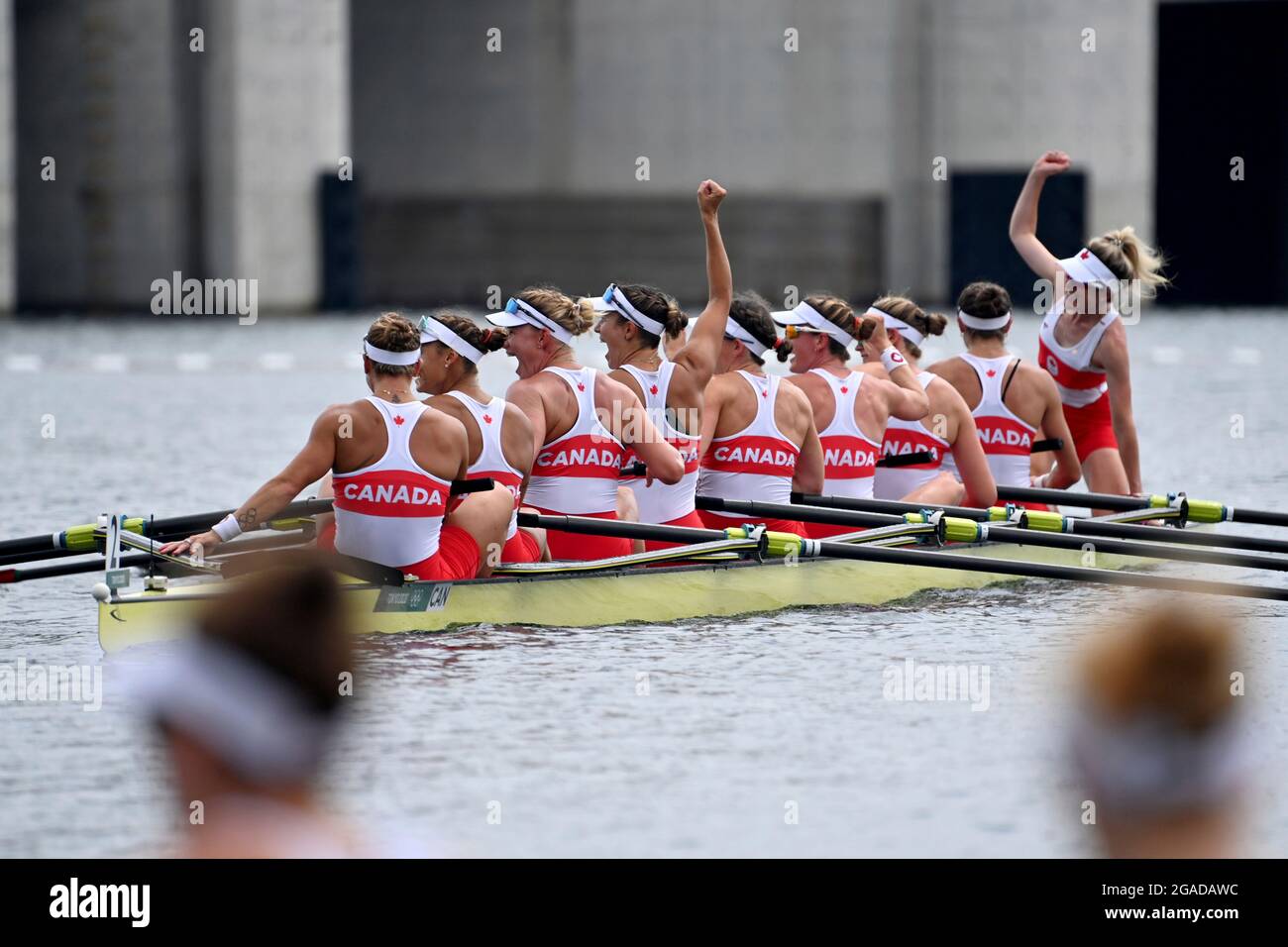 Tokyo, Japan. 30th July, 2021. The eighth from Canada (CAN) cheers at ...