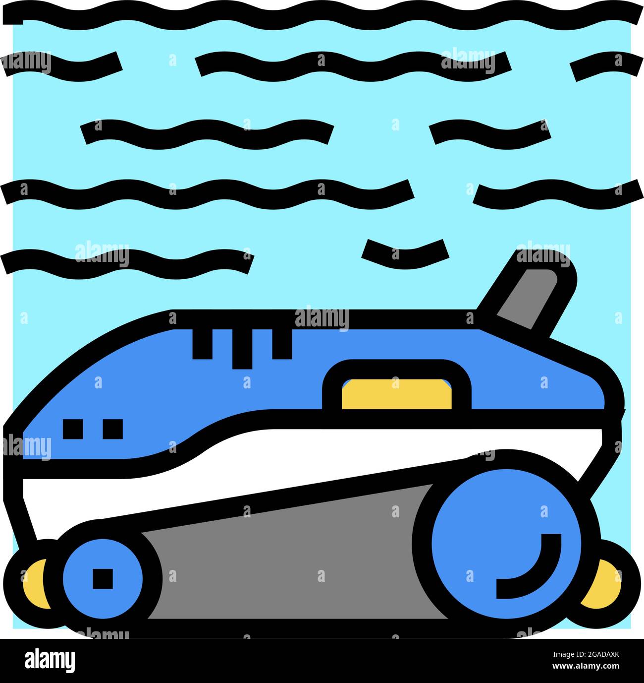 robot cleaner pool color icon vector illustration Stock Vector Image ...