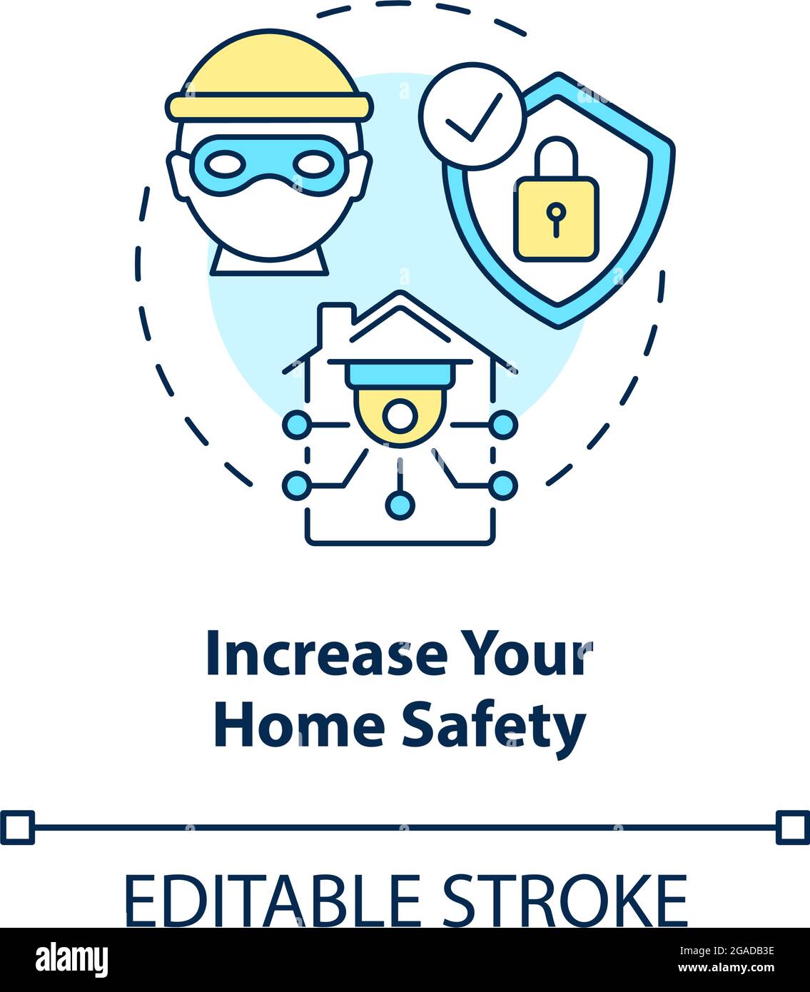 Increase your home safety concept icon Stock Vector Image & Art - Alamy