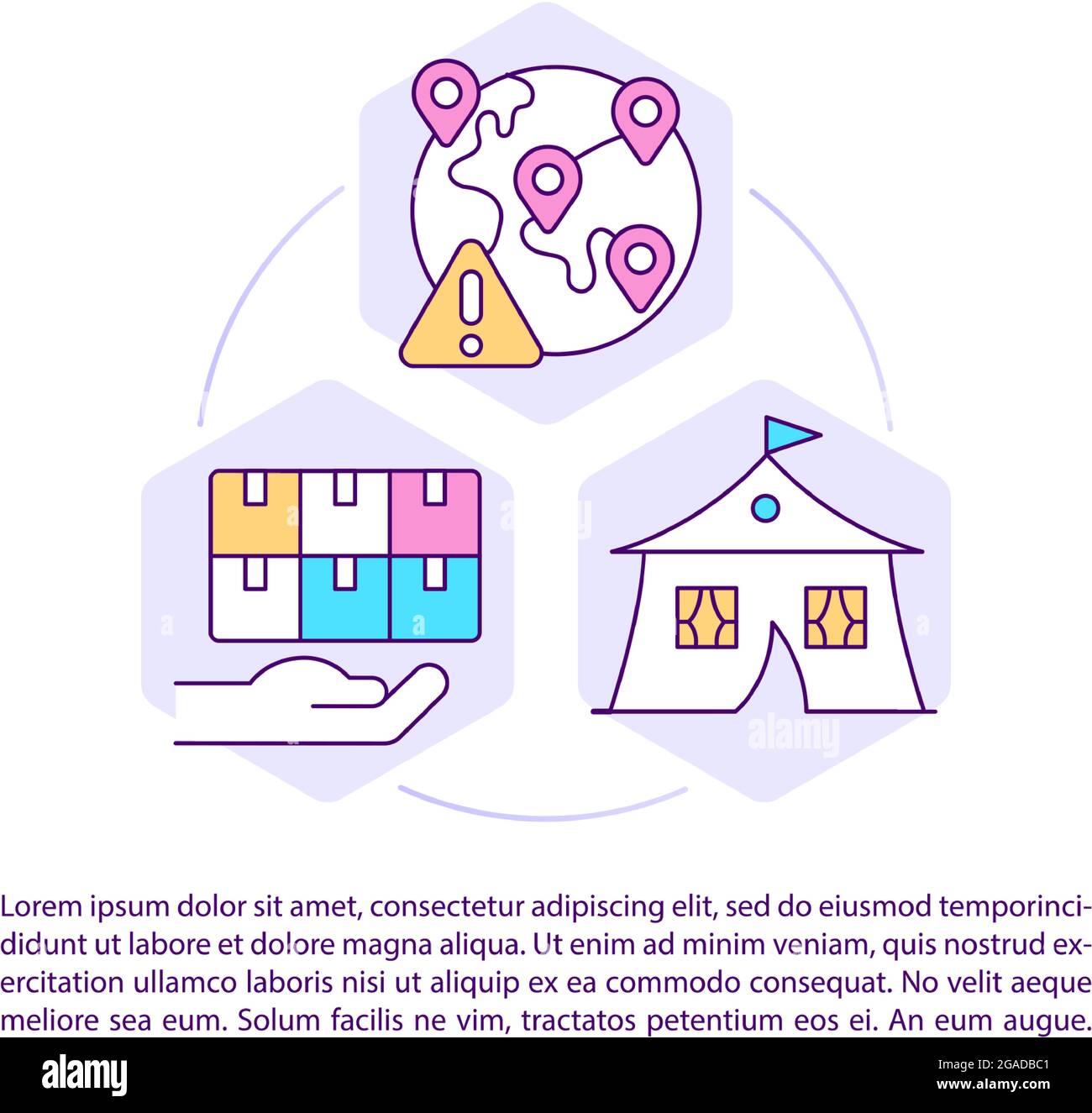 Disease outbreak response concept line icons with text Stock Vector ...