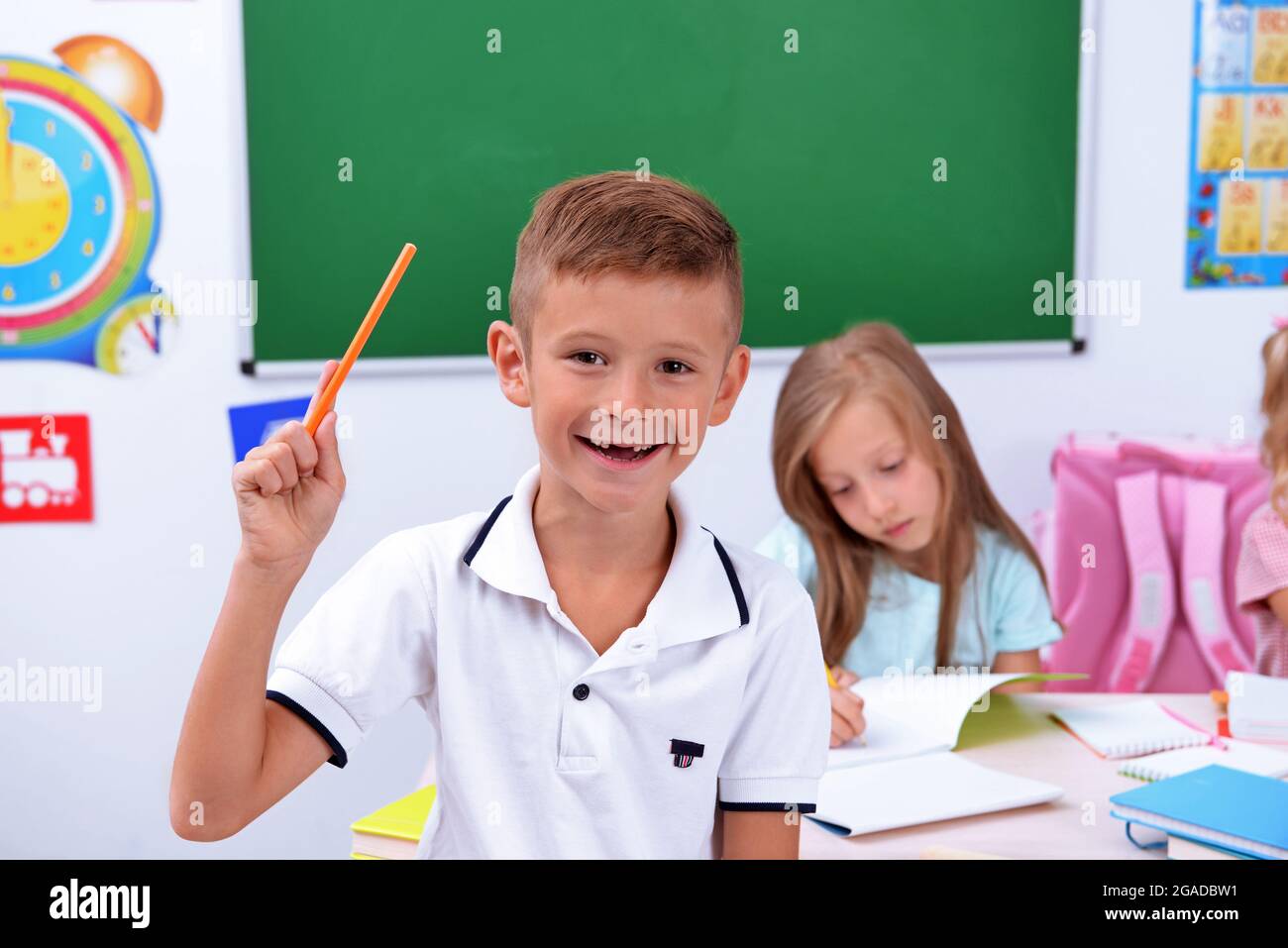 Group of children in the classroom Stock Photo - Alamy