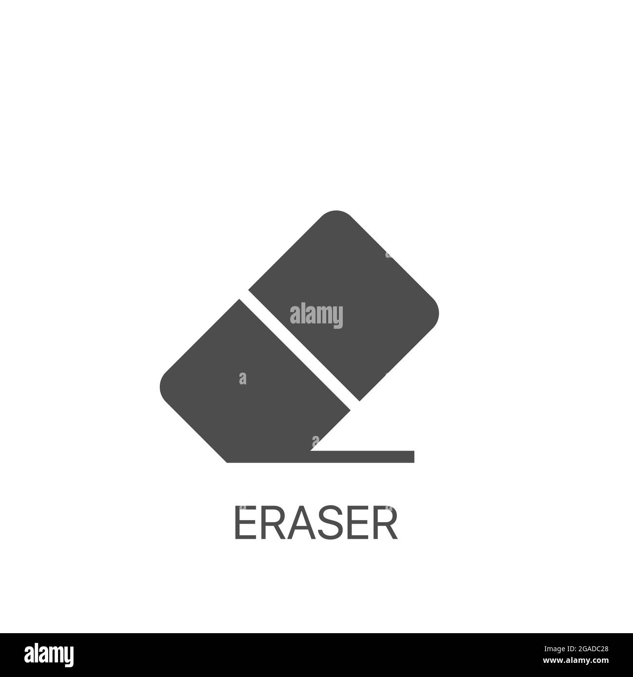 Eraser simple vector icon. Flat style design. Line sign Stock Vector ...