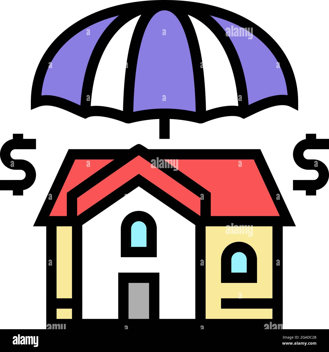 home insurance color icon vector illustration Stock Vector Image & Art ...