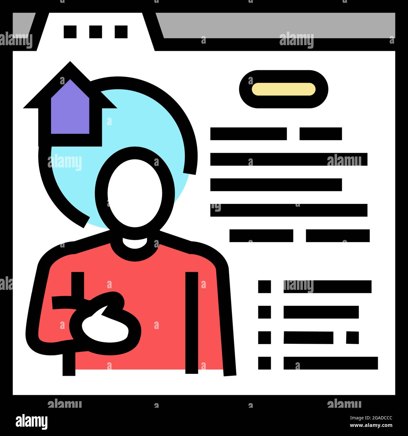 realtor services color icon vector illustration Stock Vector Image ...