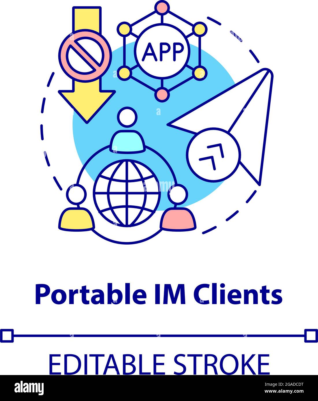 Portable IM client concept icon Stock Vector Image & Art - Alamy