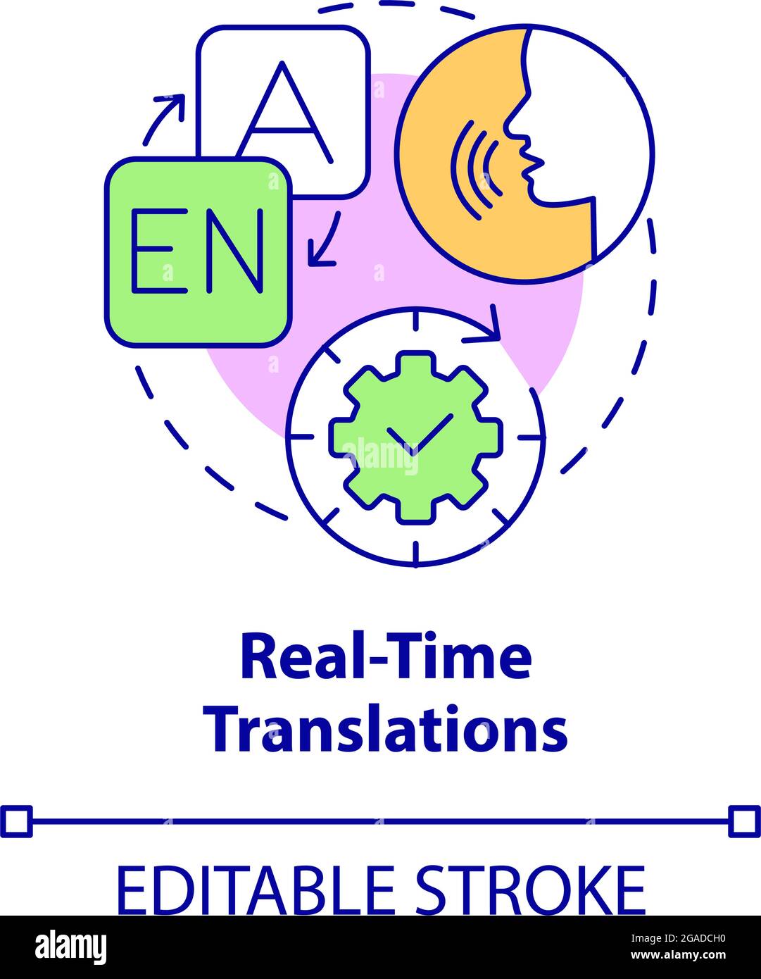 Real time translation concept icon Stock Vector Image & Art - Alamy
