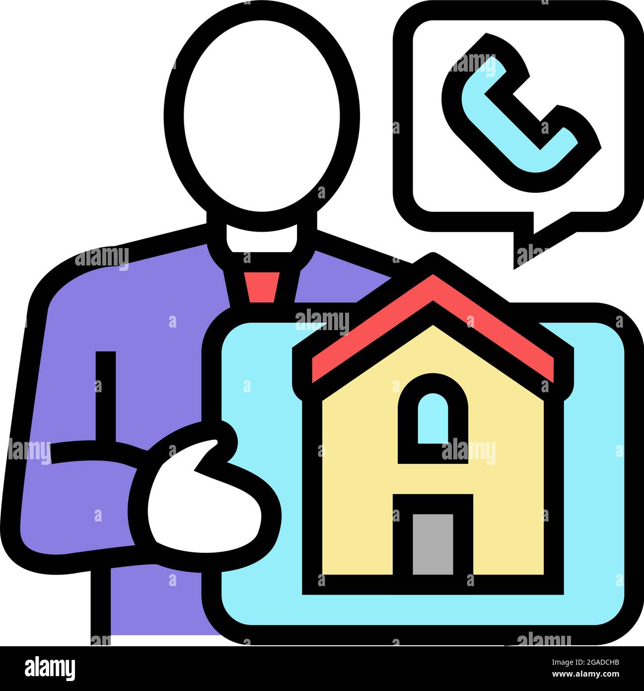 property landlord color icon vector illustration Stock Vector Image ...