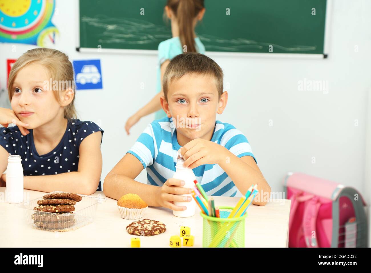 Preschool lunch water drink hi-res stock photography and images - Alamy