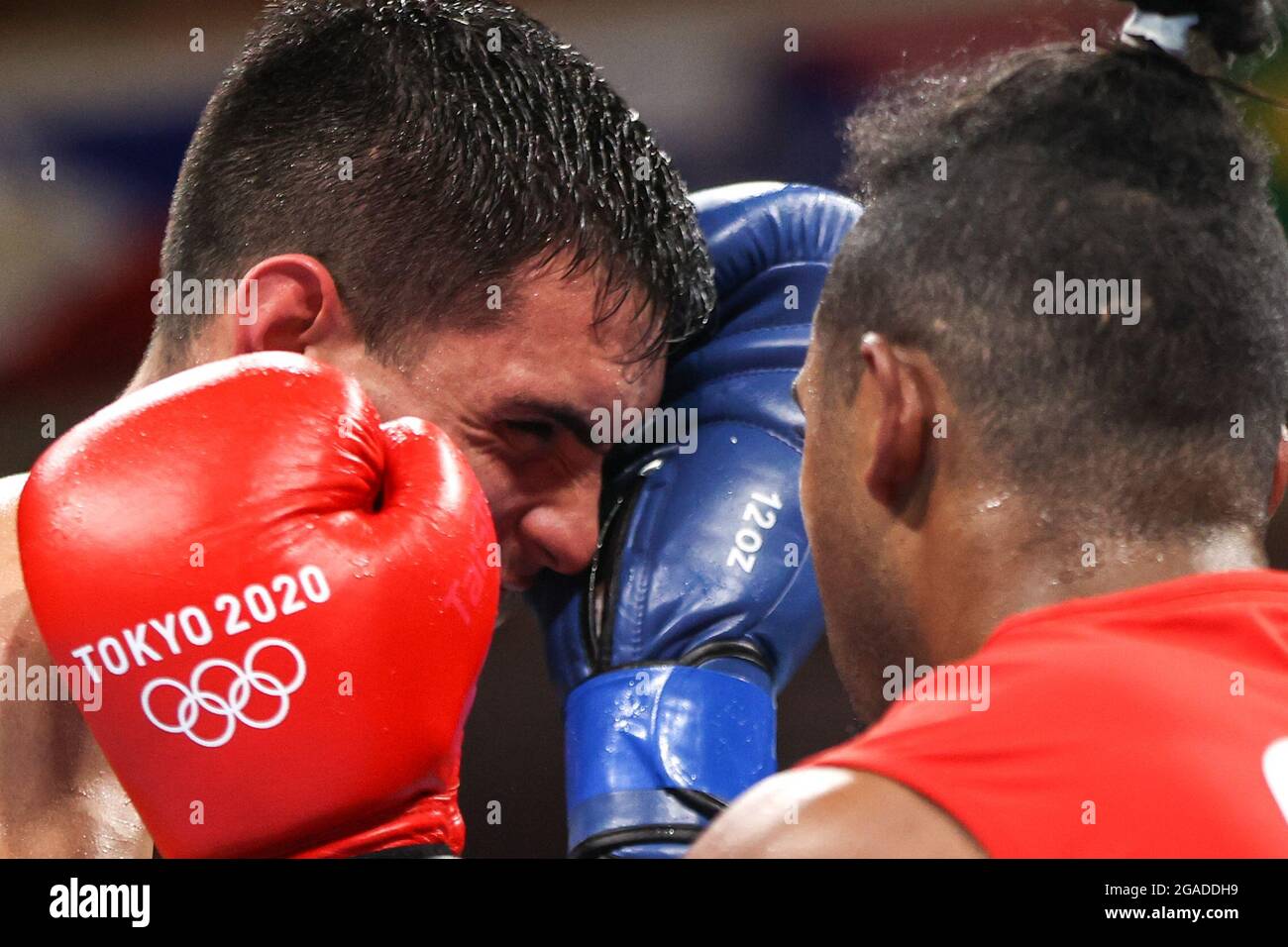 Tokyo, Japan. 30th July, 2021. Rogelio Romero Torres (L) of Mexico ...