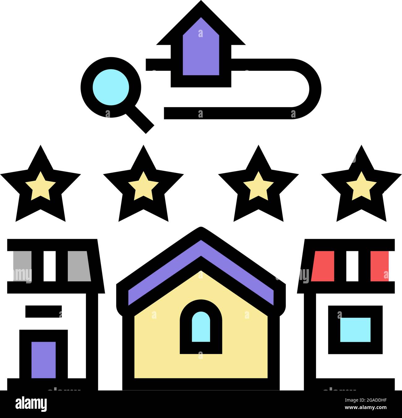 convenience arrangement color icon vector illustration Stock Vector ...