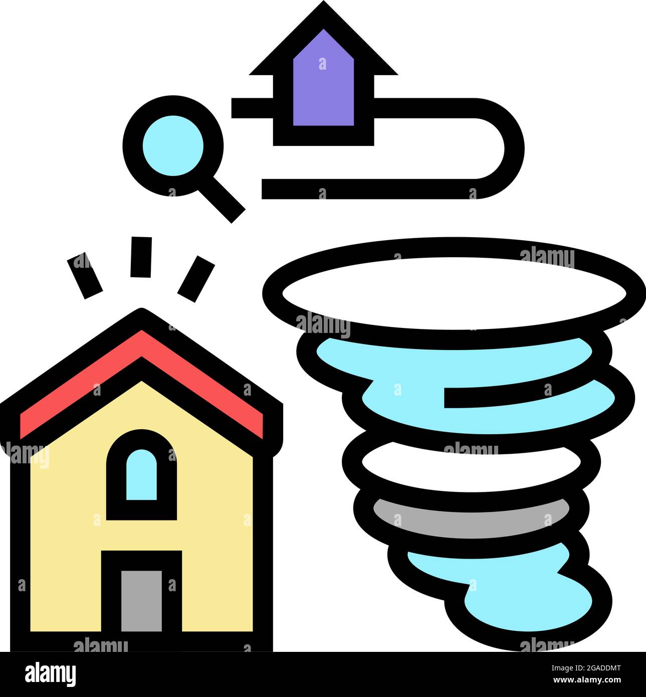 Natural Disasters Color Icon Vector Illustration Stock Vector Image And Art Alamy