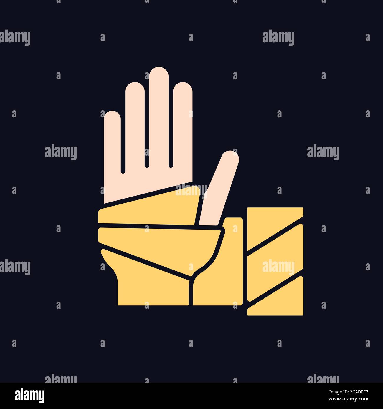 Medical bandage RGB color icon for dark theme Stock Vector Image & Art ...