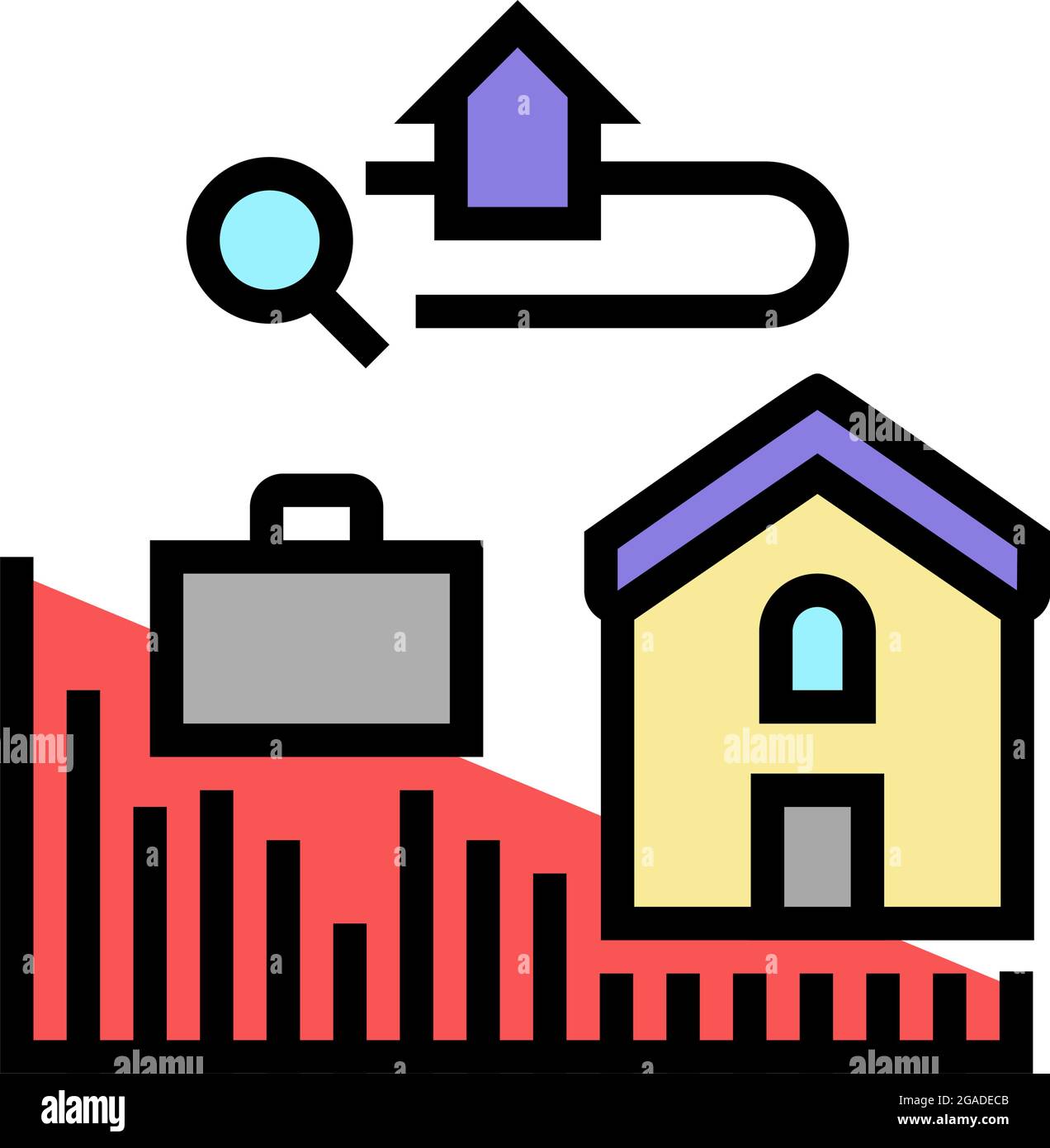 job market color icon vector illustration Stock Vector Image & Art - Alamy