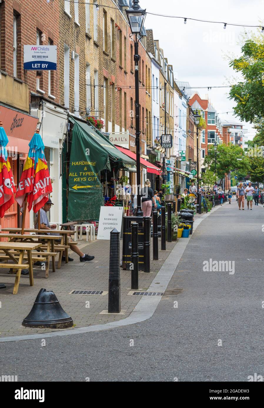 People out and about in Exmouth Market, Clerkenwell, London, England ...
