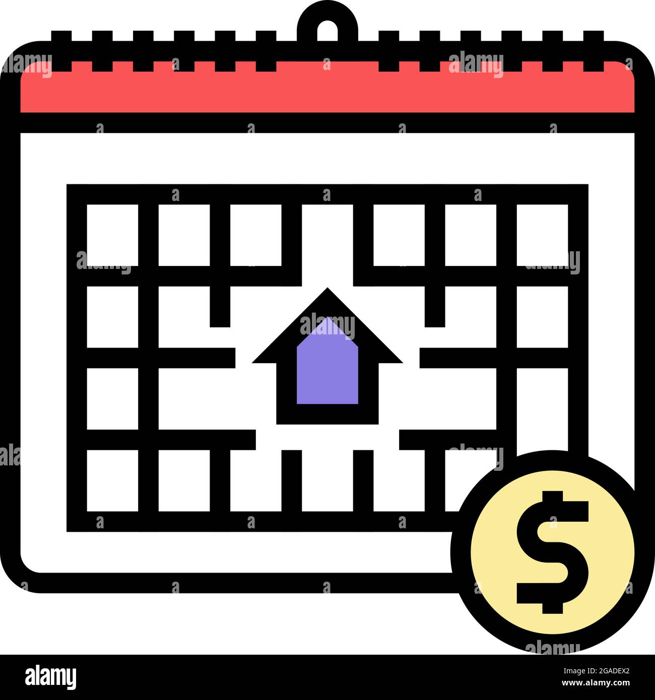 monthly fee color icon vector illustration Stock Vector Image & Art - Alamy